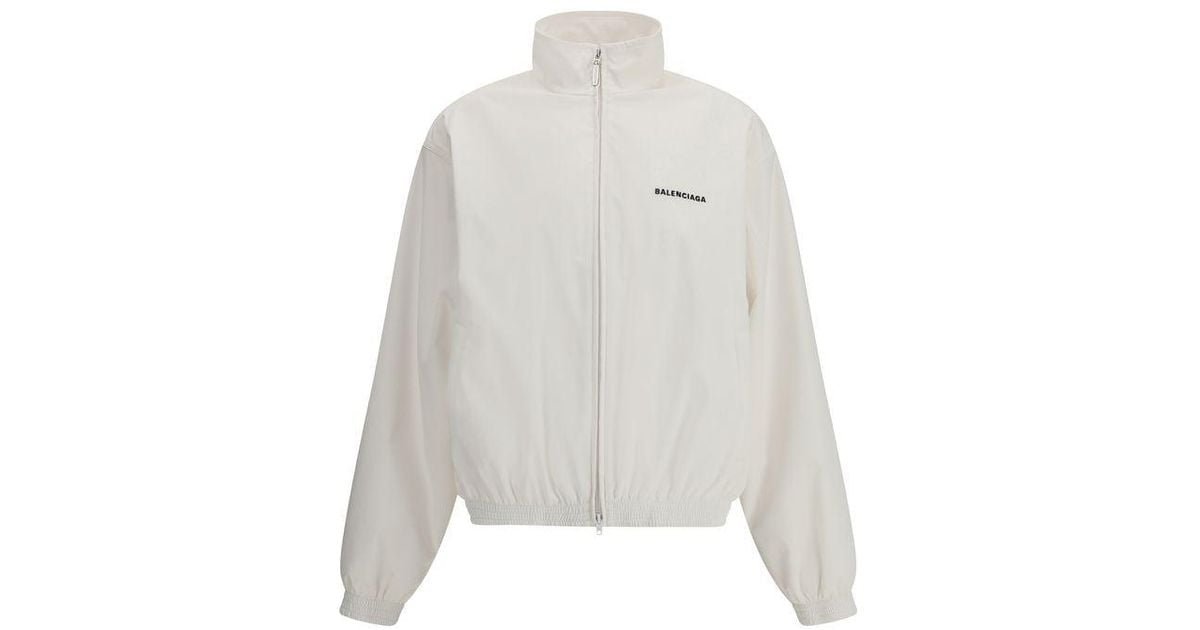 Balenciaga Windbreaker Jacket in White | Lyst UK