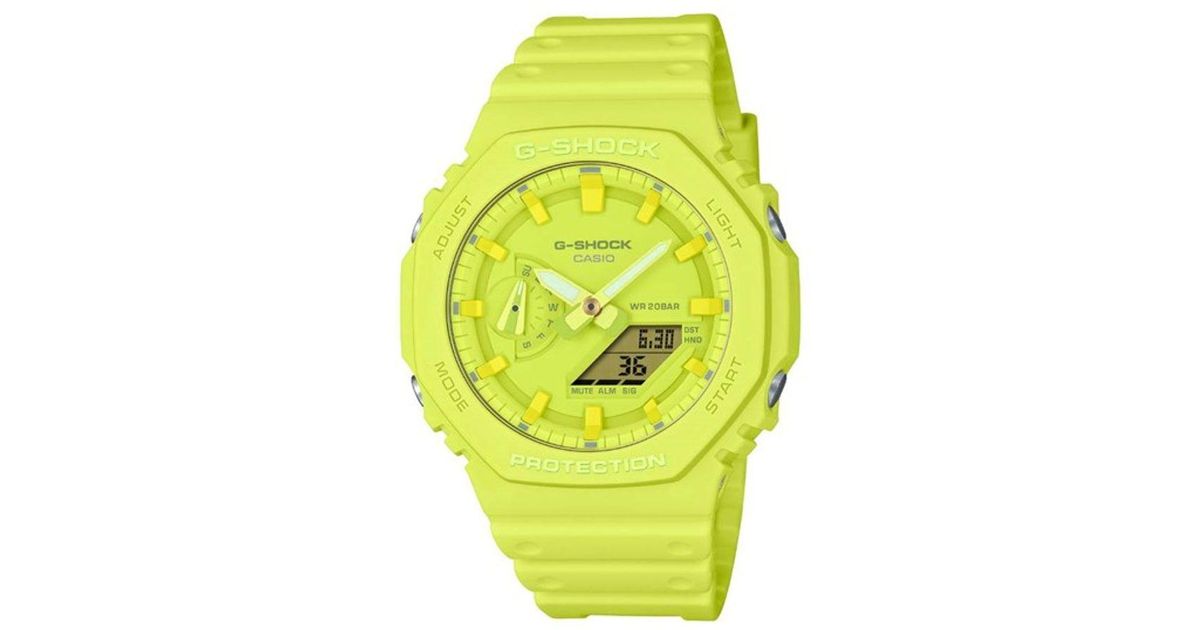 G-Shock Resin Sport Watch in Yellow for Men | Lyst UK