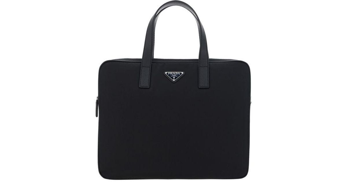 Prada Work Shoulder Bag in Black for Men | Lyst