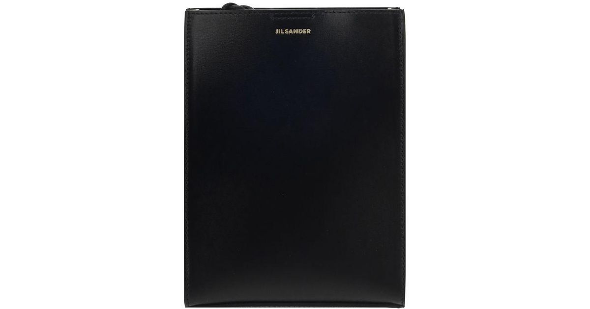 Jil Sander Black Calf Leather Bos Taurus Shoulder Bag | Lyst UK