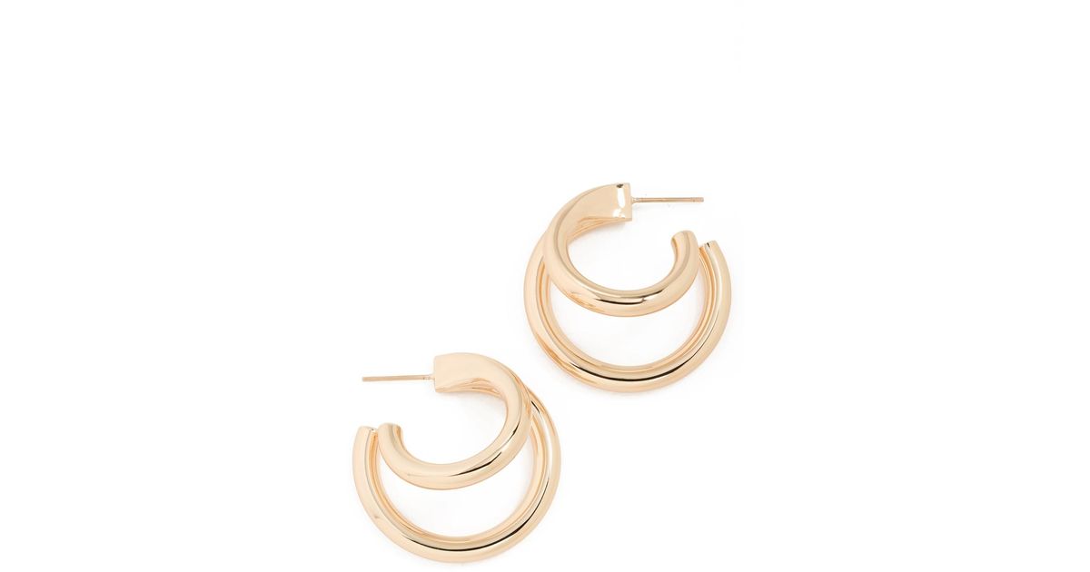 Jennifer Fisher 1 Double Lilly Mini Hoops in White | Lyst