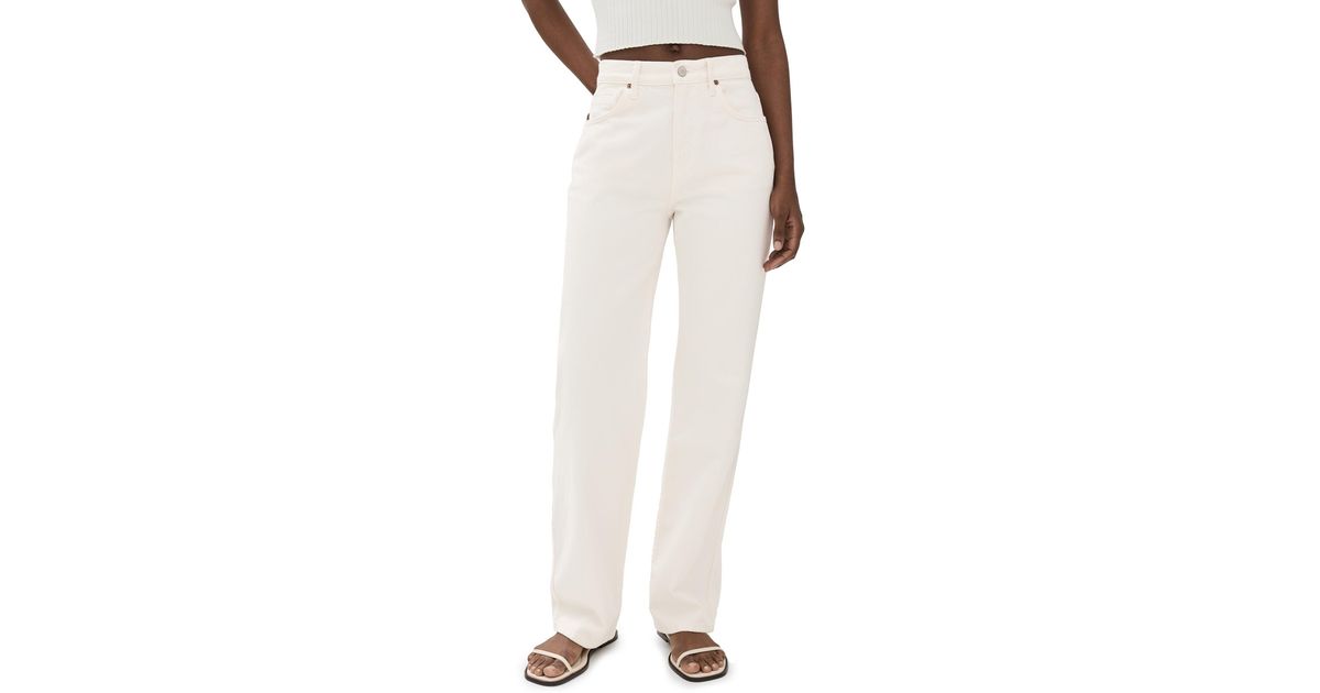 Reformation Val 90s Straight Jeans in White | Lyst