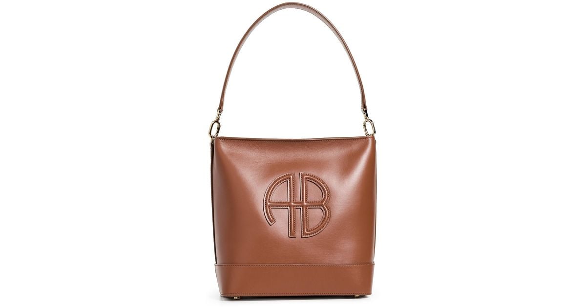 Anine Bing Lili Bucket Bag in Brown | Lyst