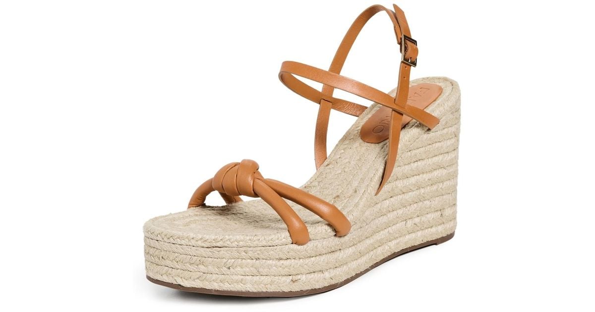 FARM Rio Knot Wedge Sandals in White | Lyst