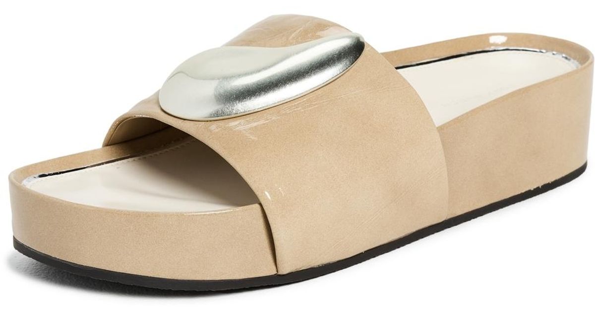 Tory Burch Patos Platform Slides in White | Lyst