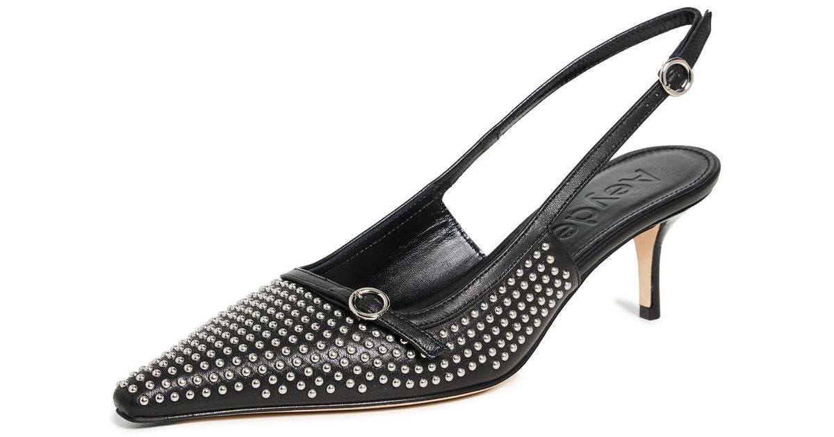 Aeyde Saba Mini Studs Nappa Leather Pumps in Black | Lyst