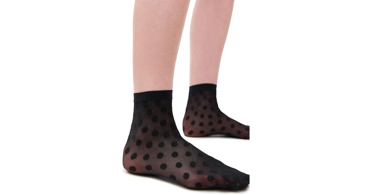 Wolford Dot Socks in Black | Lyst