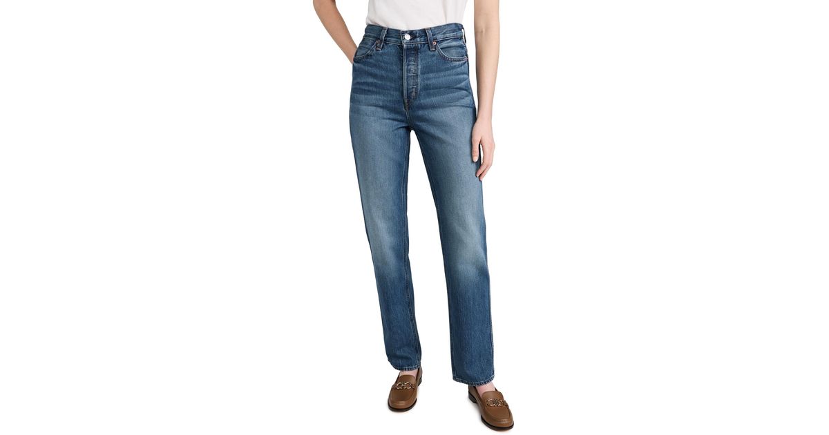 Alex Mill The Carla High Rise Straight Jeans in Blue | Lyst