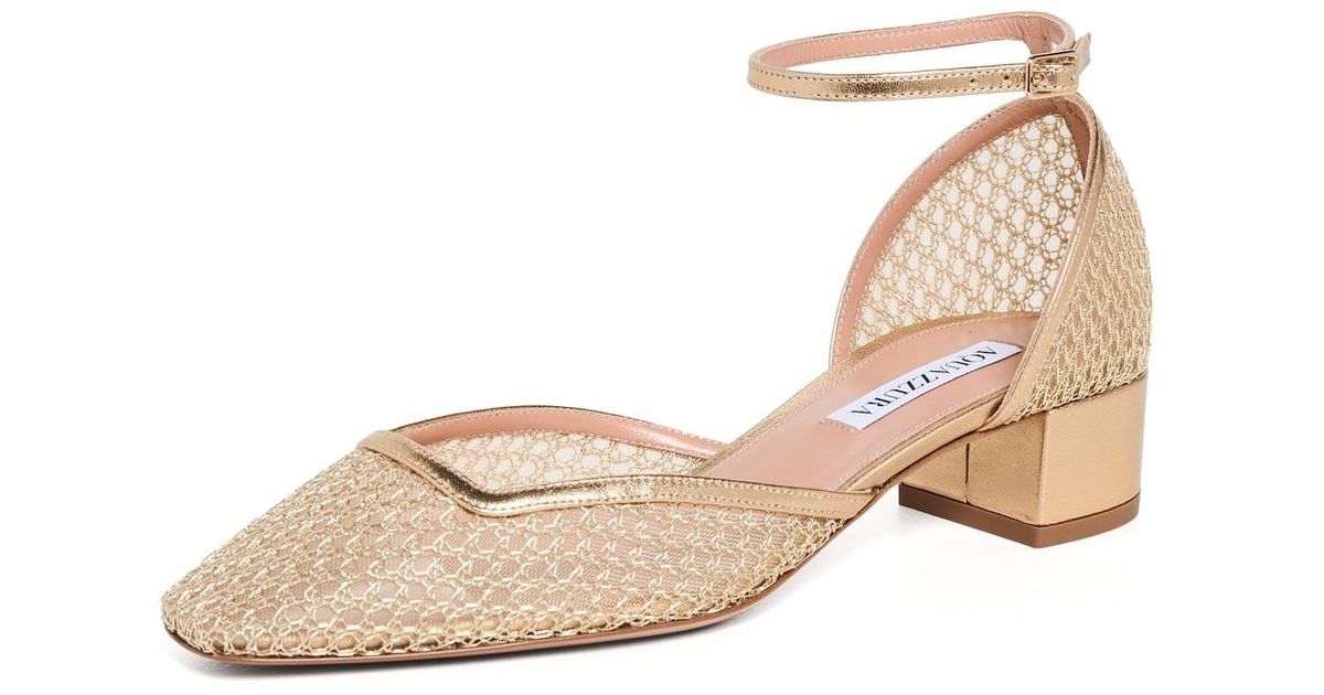 Aquazzura Asha Mesh Pumps 35 in Black | Lyst