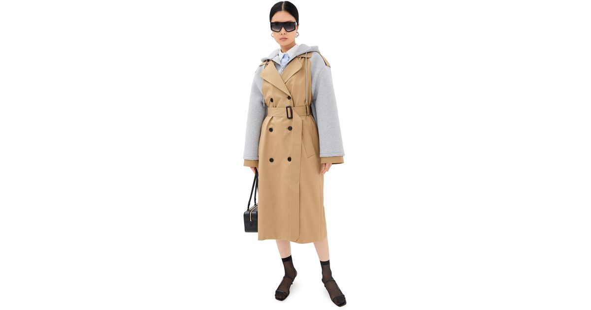 Monse Deconstucted Combo Trench Coat in Natural | Lyst