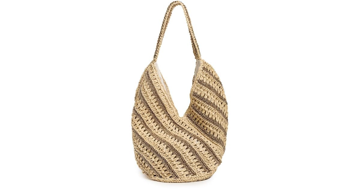 BTB Los Angeles Harper Hobo Bag in Natural | Lyst