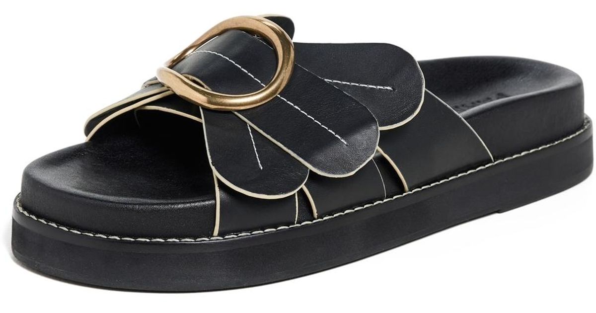 FARM Rio Daisy Slides in Black | Lyst