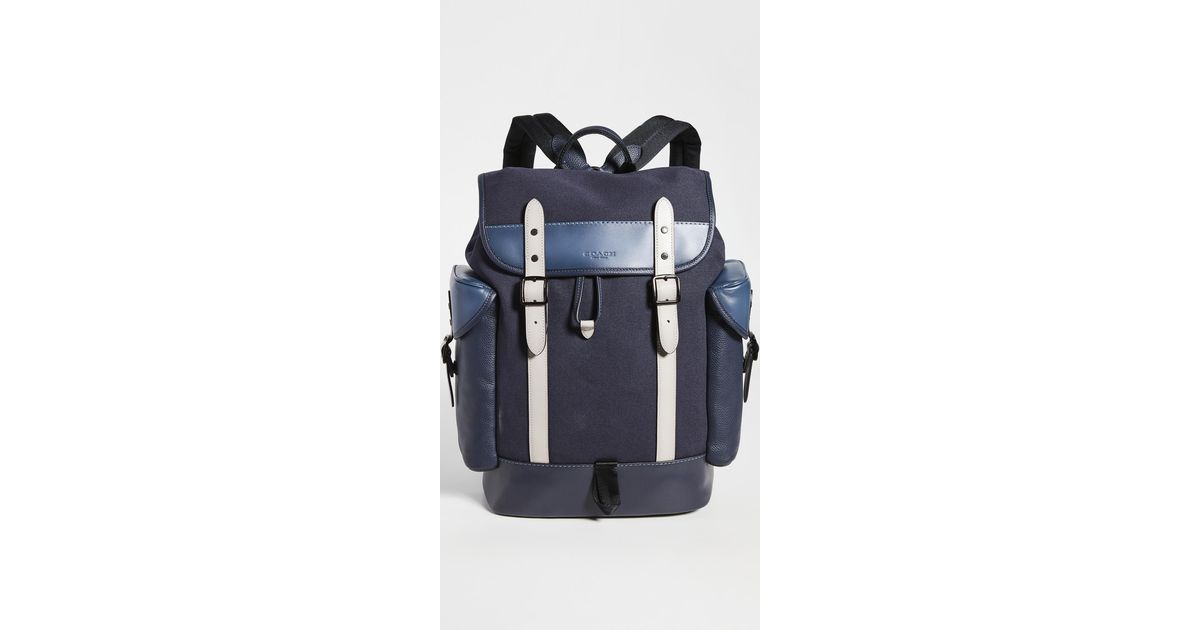 COACH Hitch Backpack in Blue | Lyst
