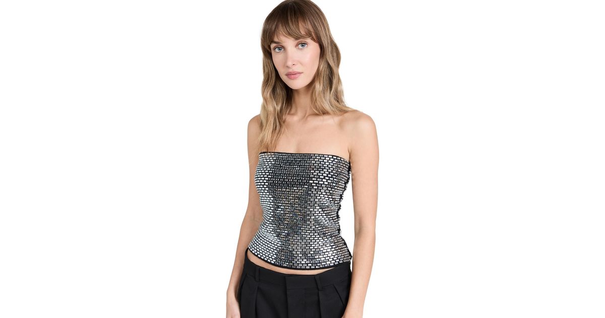 retroféte Valery Top in Black | Lyst