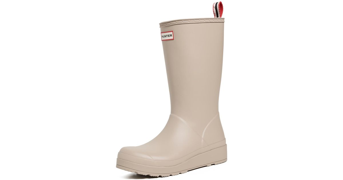HUNTER Play Tall Boots in White | Lyst