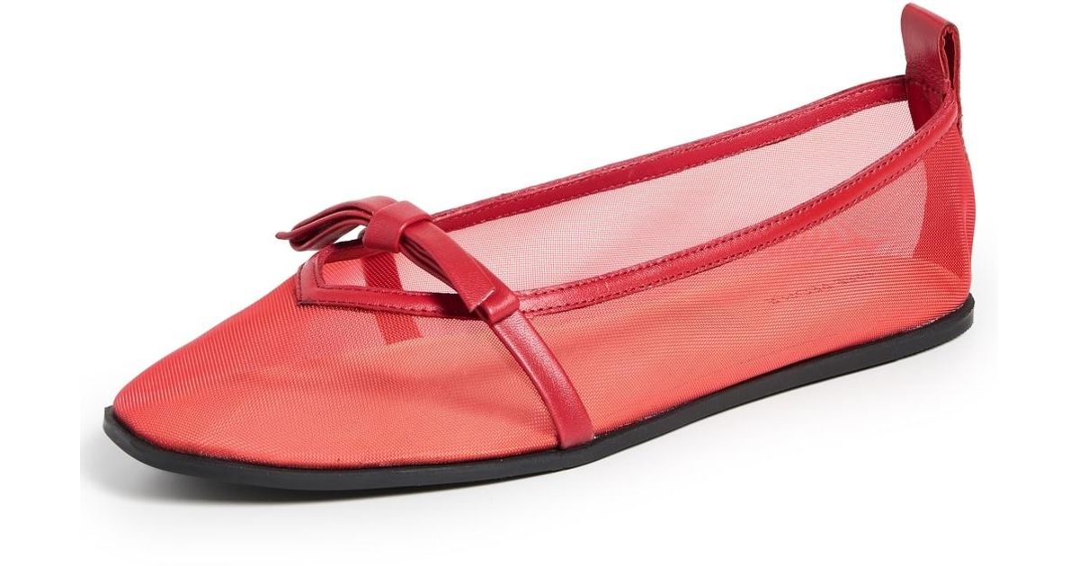 Free People Mesh Mania Ballet Flats in Red | Lyst