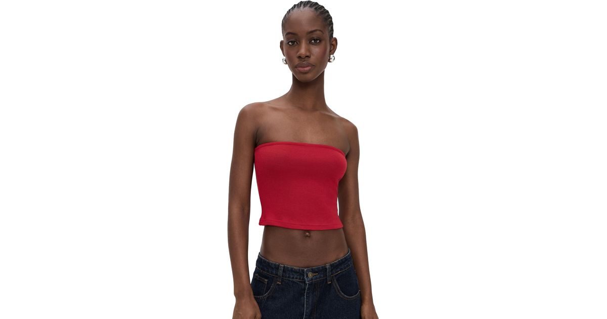 Lioness Sway Strapless Top in Red | Lyst