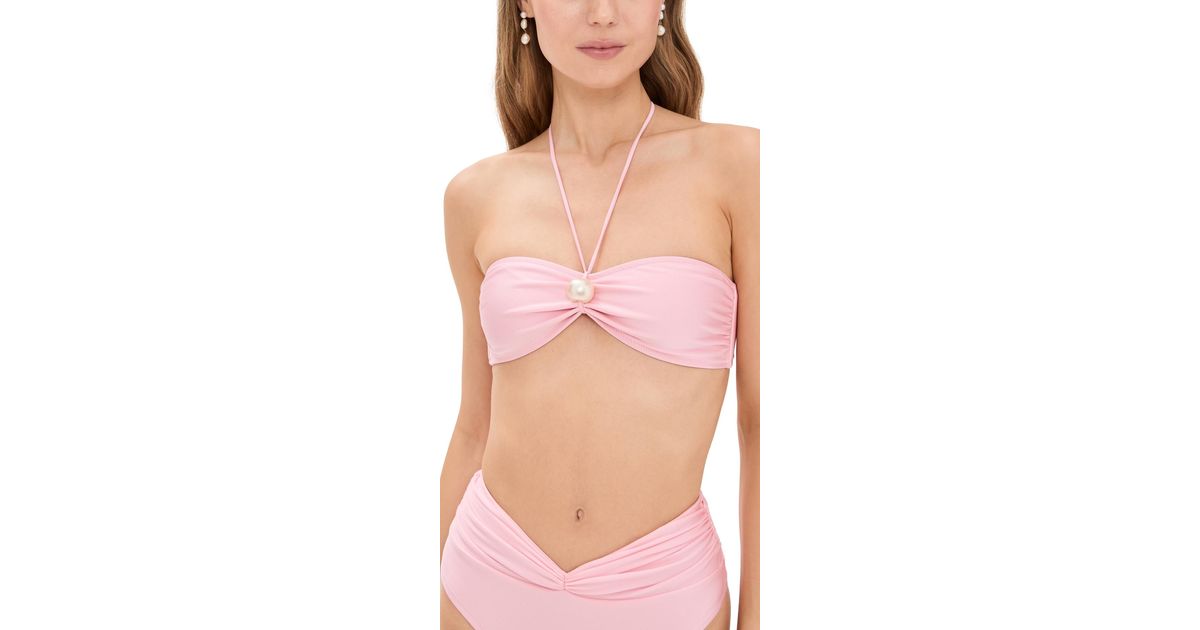 Shani Shemer Hani Heer Juno Bikini Top in Pink | Lyst