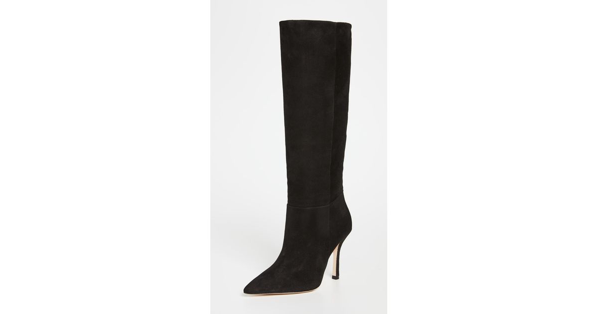 Larroude Leather Kate To The Knee Boots In Black Lyst