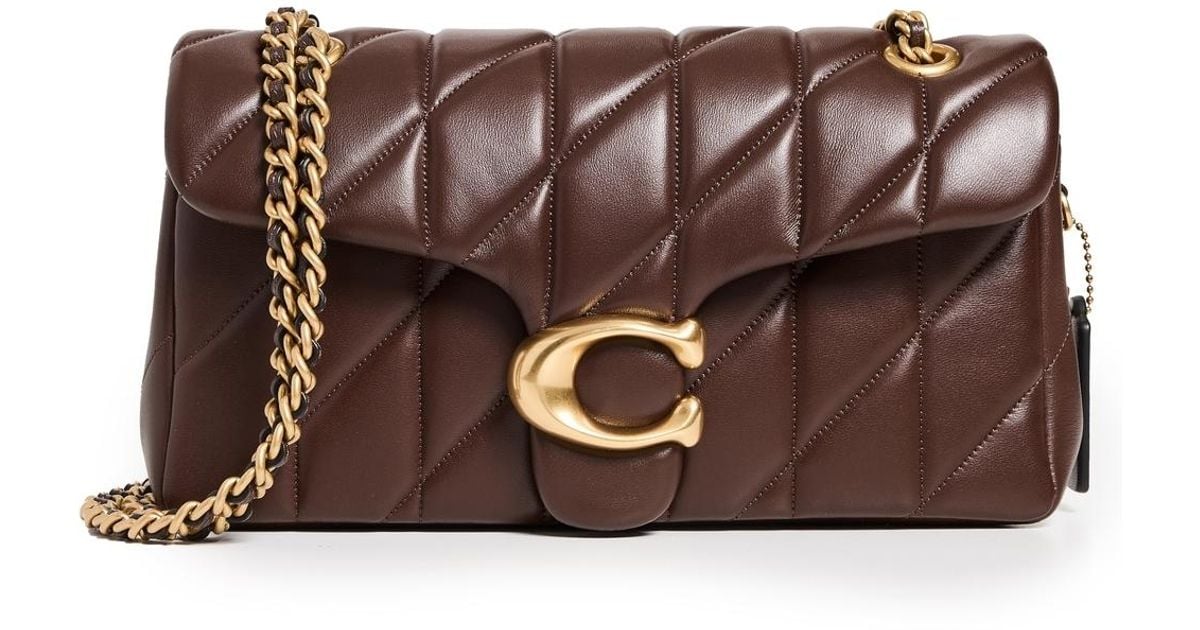 COACH Quilted Tabby Shoulder Bag 26 With Chain in Brown | Lyst