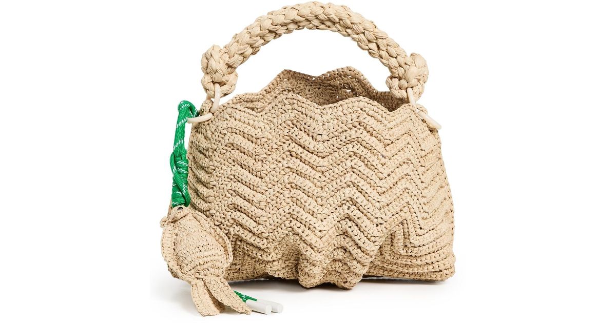 ALÉMAIS Horizon Raffia Shell Crossbody Bag in Natural | Lyst