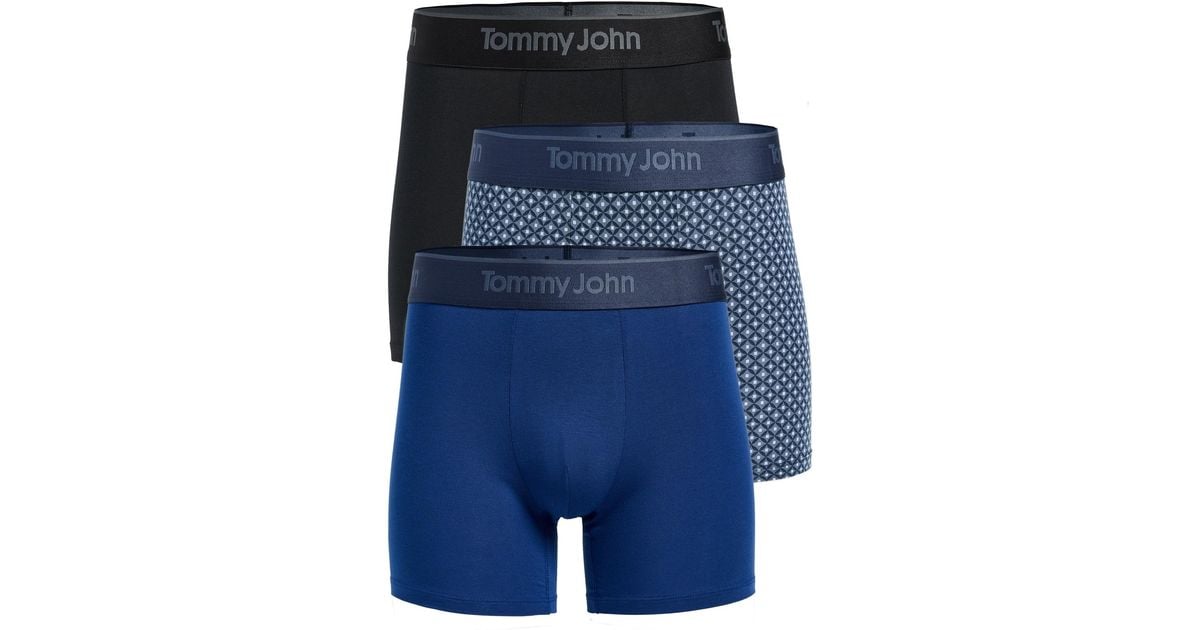Tommy John Second Skin 4 Boxer Briefs 3 Pack in Blue for Men | Lyst