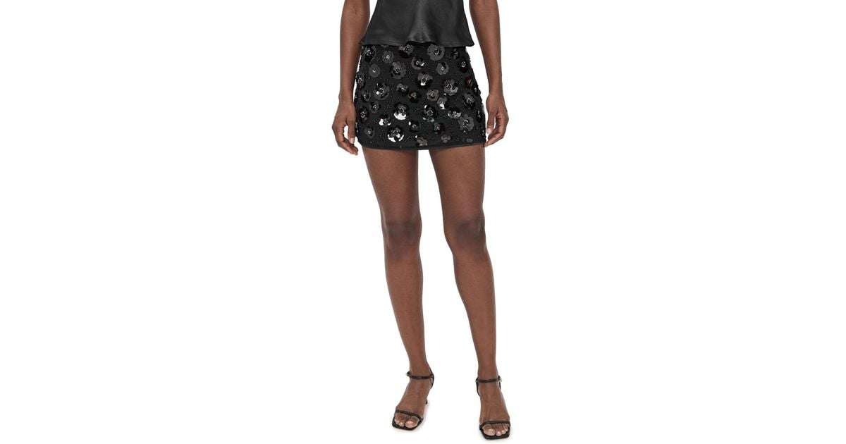 Bailey Rose Embellished Miniskirt in Black | Lyst