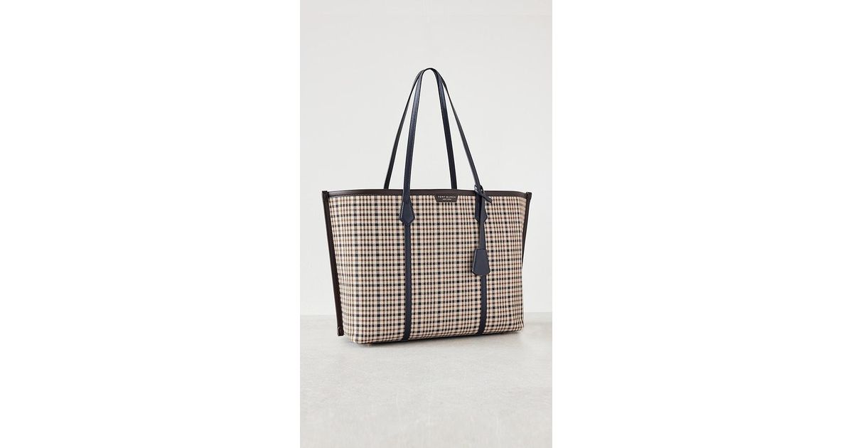 Tory Burch Perry Plaid Triple-compartment Tote | Lyst
