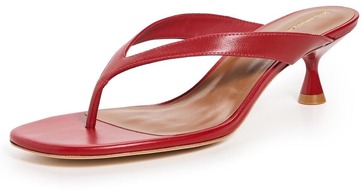 Reformation Sophie Heeled Sandals in Red | Lyst