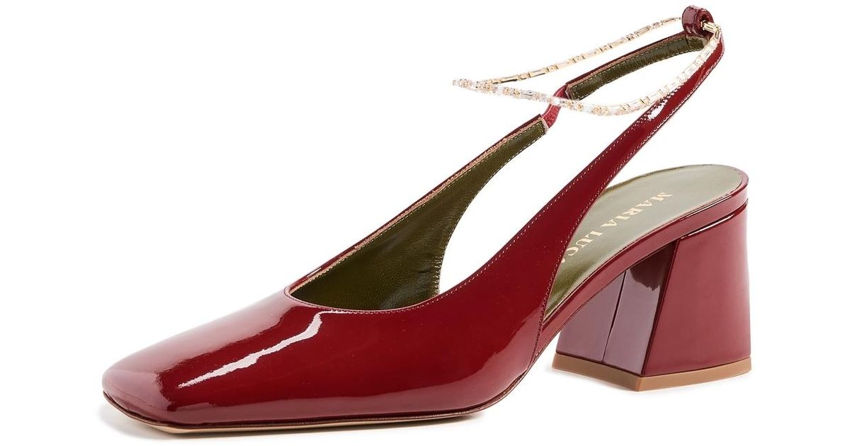 MARIA LUCA Ilaria Slingback Pumps in Red | Lyst