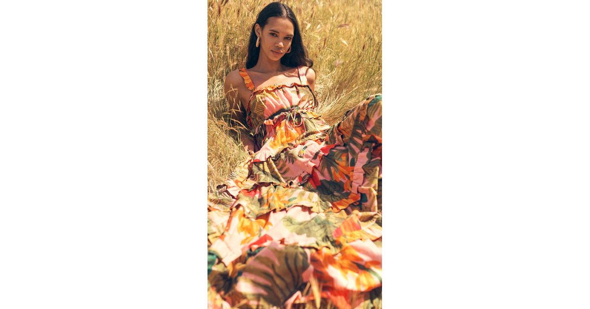 FARM Rio Pink Cocoa Forest Maxi Dress | Lyst