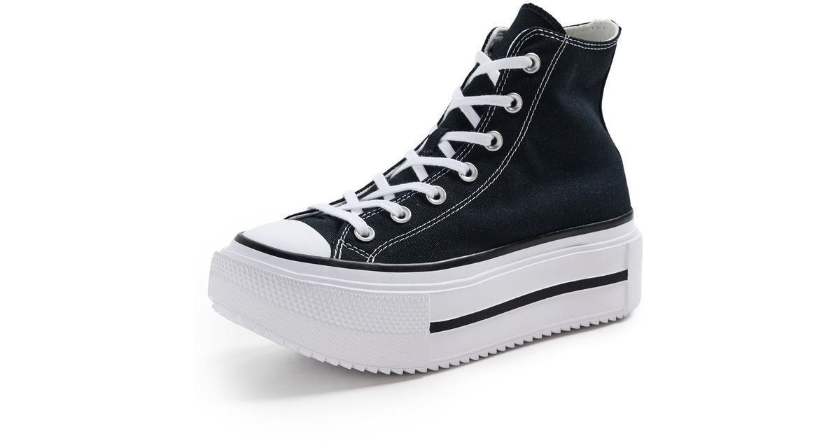 Converse Chuck Taylor All Star Lift Double Stack Sneakers in Black | Lyst