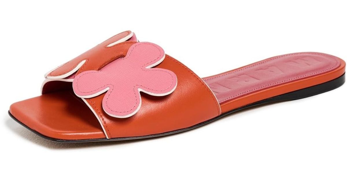 Marni Daisy Sandals in Red | Lyst