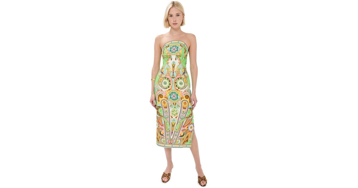 ALÉMAIS Pinball Bodice Dress in Yellow | Lyst