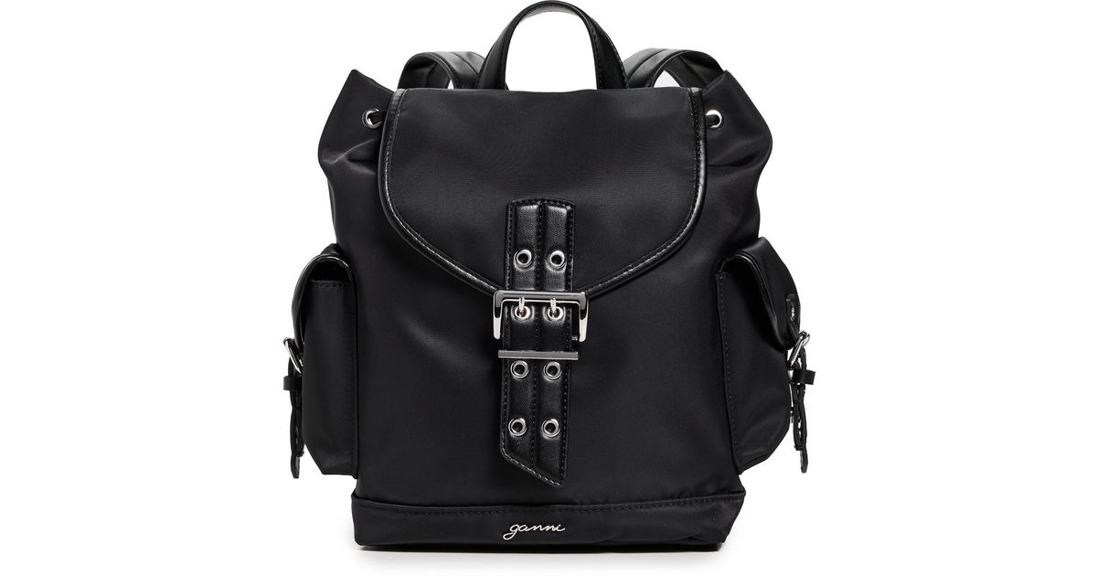 Ganni Bucky Backpack Small in Black | Lyst