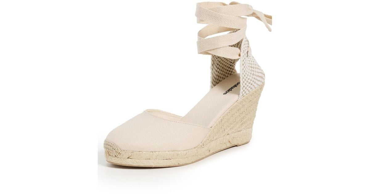Soludos Marseille Wedges in White | Lyst