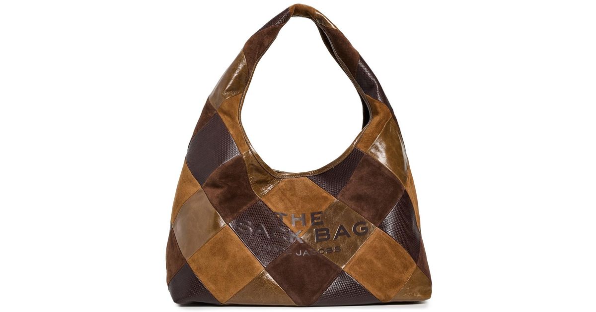 Marc Jacobs The Suede Patchwork Sack Bag in Brown | Lyst