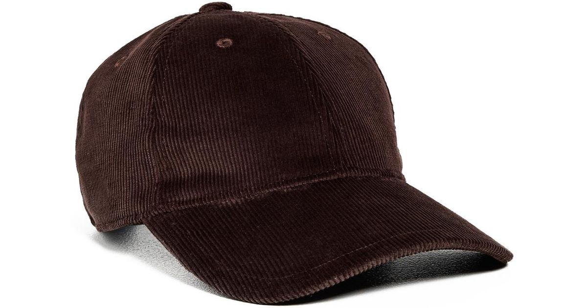 Rag & Bone Harlow Corduroy Baseball Cap in Black | Lyst