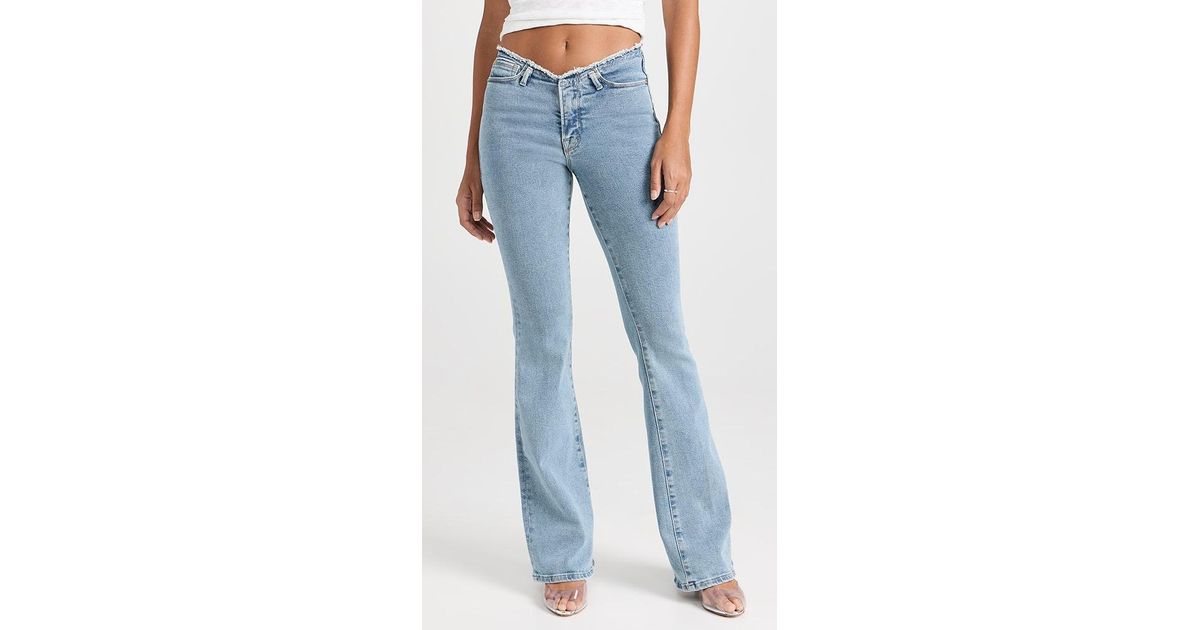 GOOD AMERICAN Good Legs Flare Jeans With No Waistband in Blue | Lyst