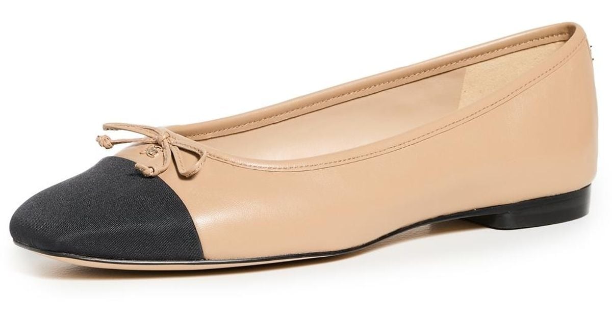 Sam Edelman Marley Toe Cap Ballet Flats in Black | Lyst