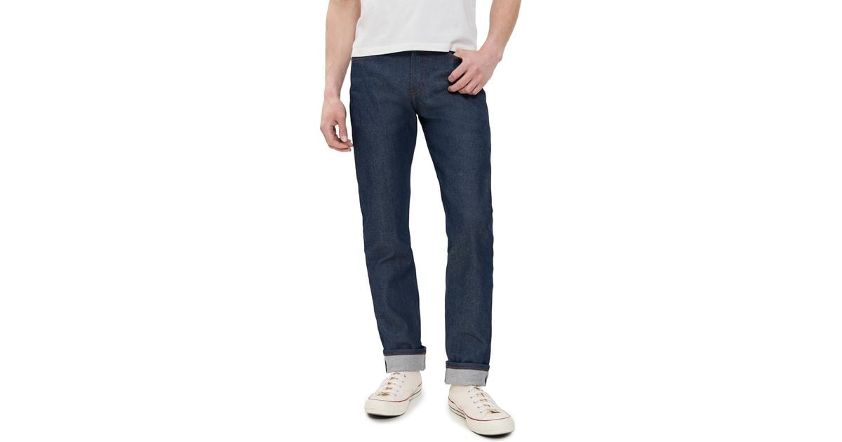 Naked & Famous Weird Guy Natural Selvedge Jeans in Blue for Men | Lyst