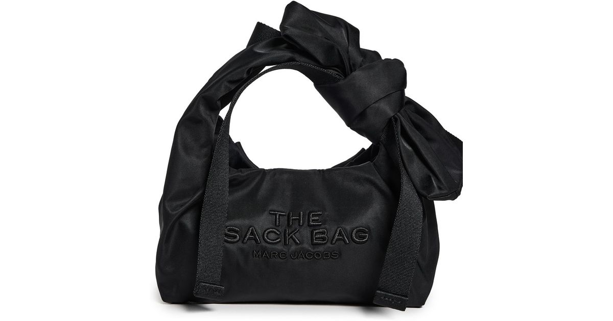 Marc Jacobs The Bow Nylon Mini Sack Bag in Black | Lyst