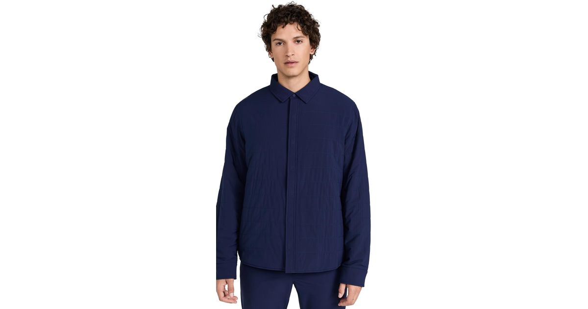 Ralph Lauren Rx Ong-eeve Tech Tretch Hirt Jacket X in Blue for Men | Lyst