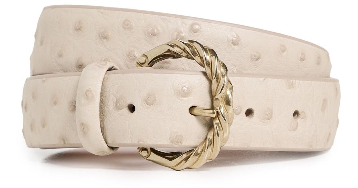 Anderson's Narrow Semi Formal Ostrich Print Leather Belt | Lyst
