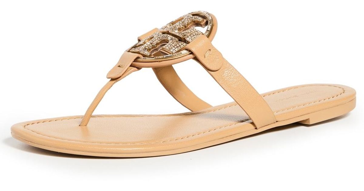 Tory Burch Miller Deco Sandals in White | Lyst