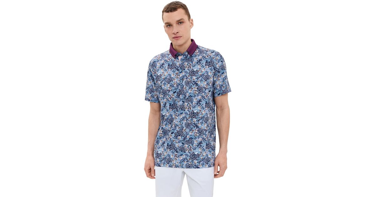 Greyson Desert Floral Polo in Blue for Men | Lyst