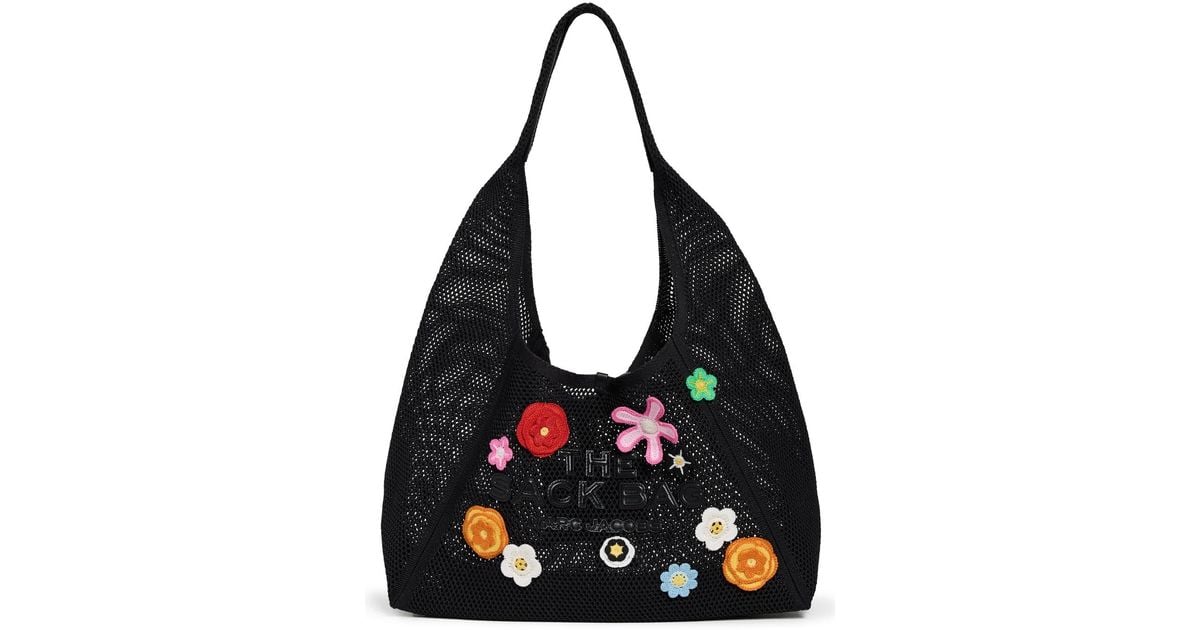 Marc Jacobs The Daisy Crochet Sack Bag in Black | Lyst