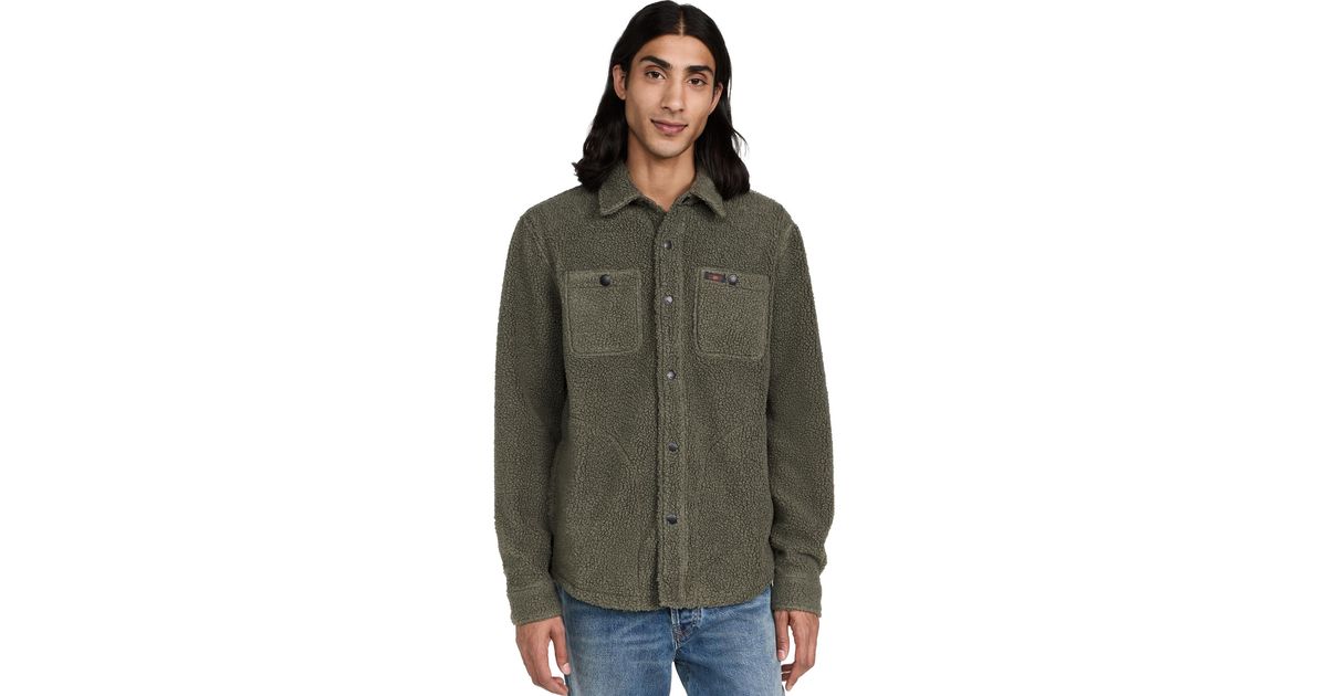 Faherty Range Feece Cpo Jacket Aine Foret X in Green for Men | Lyst