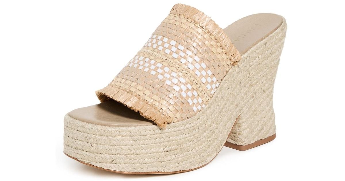 FARM Rio Weaved Raffia Platform Espadrilles in Natural | Lyst