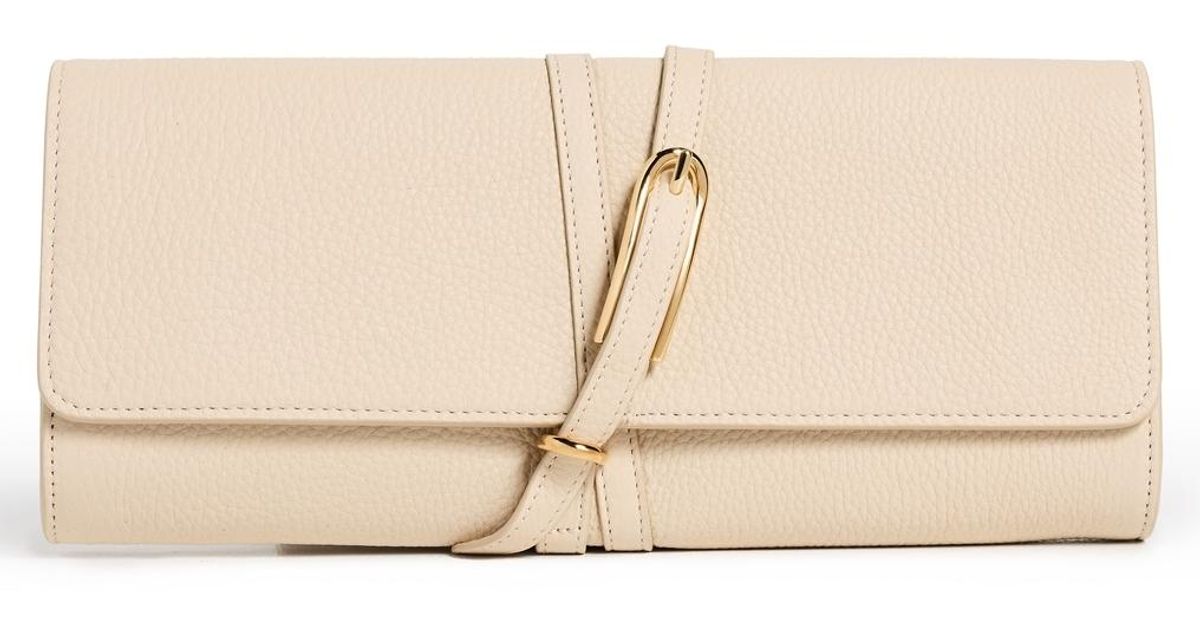 Liffner Belted Clutch in Natural | Lyst